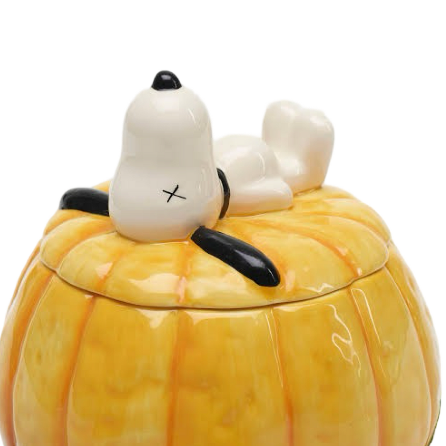 2012 Kaws x Peanuts Snoopy Pumpkin Ceramic in Original Box (cracks aro ...